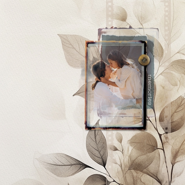 Deluxe Watercolor Tan Leaf Papers | Digital Art