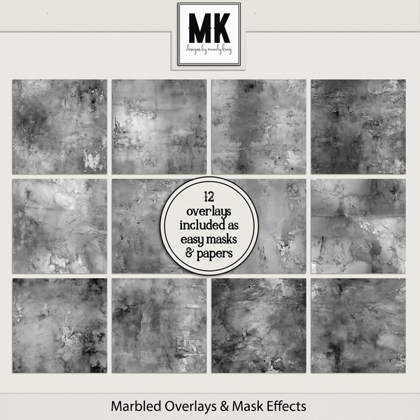 Marbled Overlays & Mask Effects | Digital Art