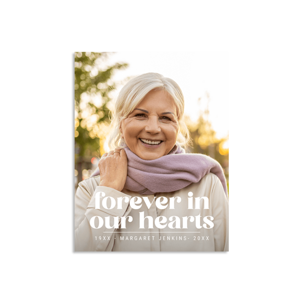 In Our Hearts Memorial | Photo Card | FOREVER.com