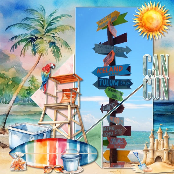 Tropical Beach Watercolor Mega Bundle | Digital Art