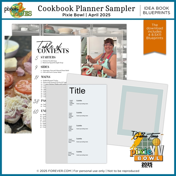 Virtual Party Exclusive Blueprint Cookbook Planner Sampler | Digital Art