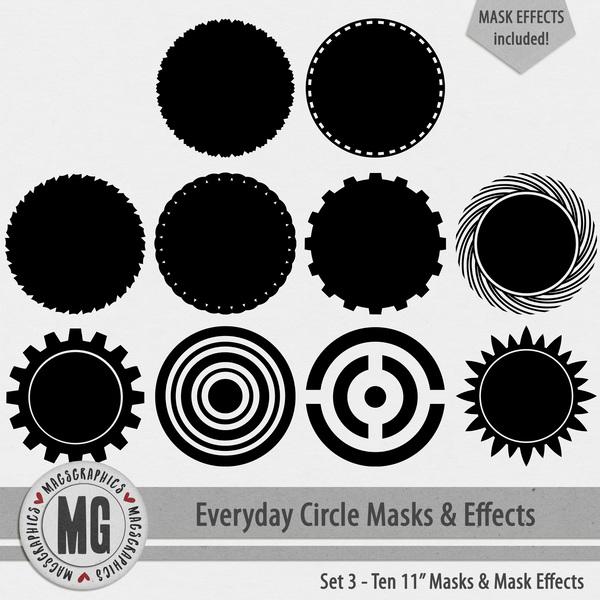 Everyday Circle Masks & Effects Set 3 | Digital Art