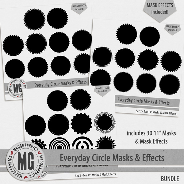 Everyday Circle Masks & Effects Bundle | Digital Art