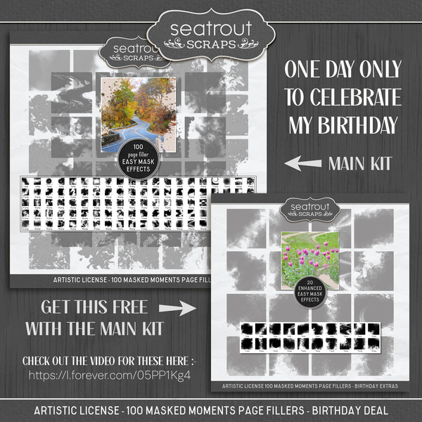 ONE DAY ONLY - Artistic License 100 Masked Moments Page Fillers ...