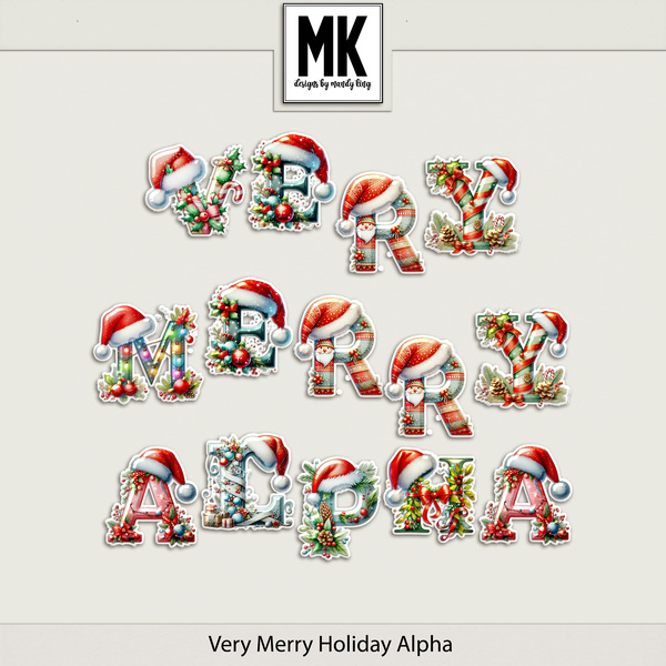 Very Merry Holiday Alpha | Digital Art