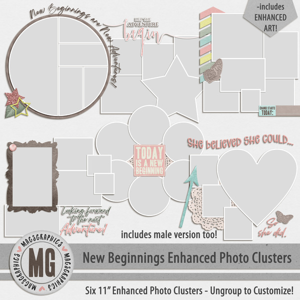 New Beginnings Enhanced Photo Clusters | Digital Art