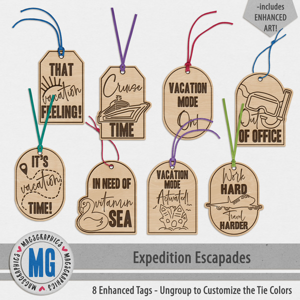 Expedition Escapades Enhanced Tags | Digital Art